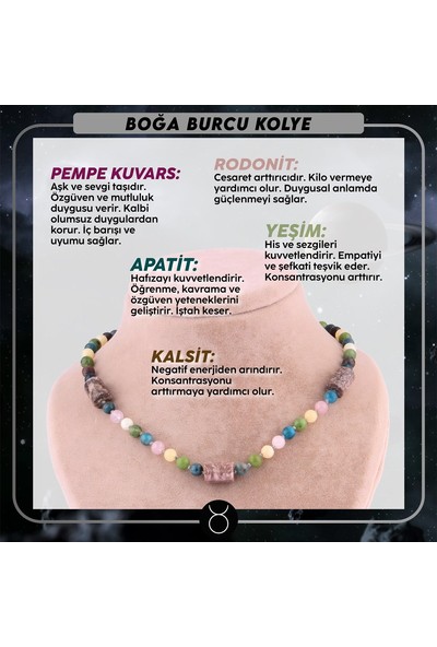 Osmanlı Doğaltaş Boğa Burcu Doğal Taş Kolye M085 Osmanlı Doğaltaş Boğa Burcu Doğal Taş Kolye M085