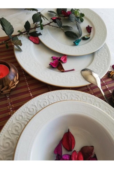 Yeni11 Porselen 48 Parça Yemek Takımı Altın Yaldız Maci Yeni11 Porselen 48 Parça Yemek Takımı Altın Yaldız Maci