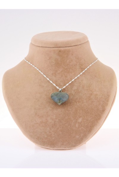 Osmanlı Doğaltaş Labradorit Kalpli Kolye Ucu (Gümüş Zincir Hediye) Osmanlı Doğaltaş Labradorit Kalpli Kolye Ucu (Gümüş Zincir Hediye)
