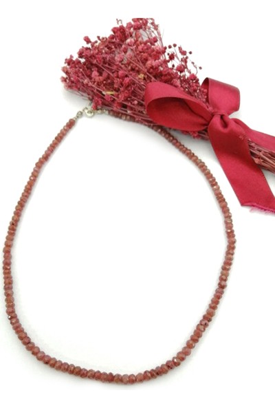 Osmanlı Doğaltaş Yakut Doğal Taş Kolye Osmanlı Doğaltaş Yakut Doğal Taş Kolye