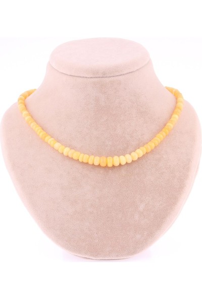 Osmanlı Doğaltaş Sarı Opal Doğal Taş Kolye - M356