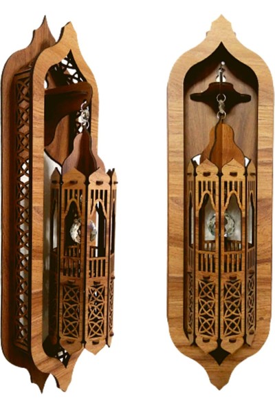 Legnomanya Ahşap Dekoratif Kristal Taşlı Duvar Süsü 50 x 14 cm