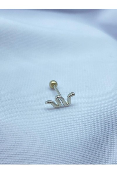 El İşi Vedat Gümüş Yılan 925 Ayar Gümüş Piercing El İşi Vedat Gümüş Yılan 925 Ayar Gümüş Piercing