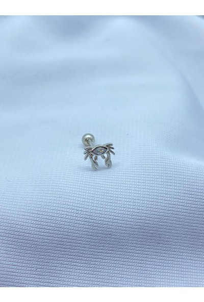 El İşi Vedat Gümüş Yengeç 925 Ayar Gümüş Piercing El İşi Vedat Gümüş Yengeç 925 Ayar Gümüş Piercing