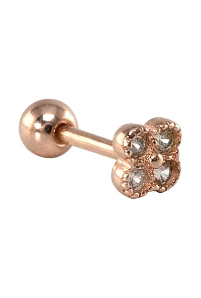 TUE Jewellery 925 Ayar Gümüş -Taşlı Yonca Tragus Piercing TUE Jewellery 925 Ayar Gümüş -Taşlı Yonca Tragus Piercing