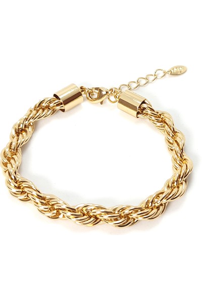 TUE Jewellery Rosegold Italyan Çelik Burgu Bileklik