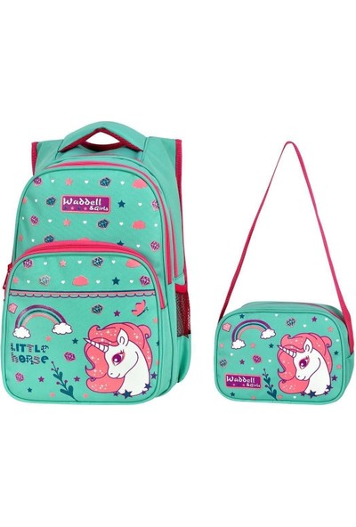 Barberri Unicorn Desenli Beslenme Çantalı Ilk Okul Çantası Barberri Unicorn Desenli Beslenme Çantalı Ilk Okul Çantası