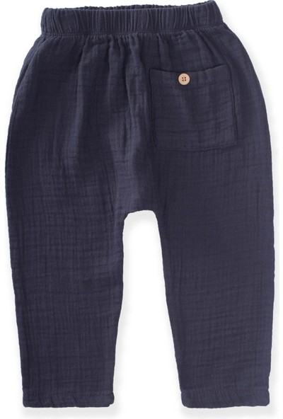 Cigit Cepli Müslin Şalvar 0-5 Yaş Lacivert