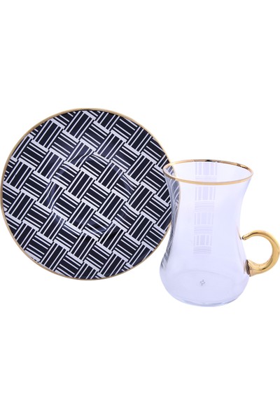 Decorium Çay Takımı Kulplu 12 Prc Monochrome M01868 Decorium Çay Takımı Kulplu 12 Prc Monochrome M01868