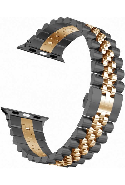 Ceponya Apple Watch 44MM Krd-36 Metal Klipsli Tasarım Kordon