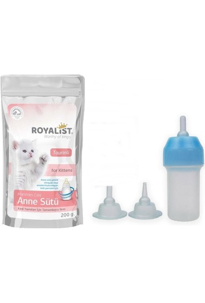 Gezeroğlu Petshop Royalist Yavru Kedi Süt Tozu + Biberon 40 ml Biberon (Royalist Farkı Ile) Gezeroğlu Petshop Royalist Yavru Kedi Süt Tozu + Biberon 40 ml Biberon (Royalist Farkı Ile)