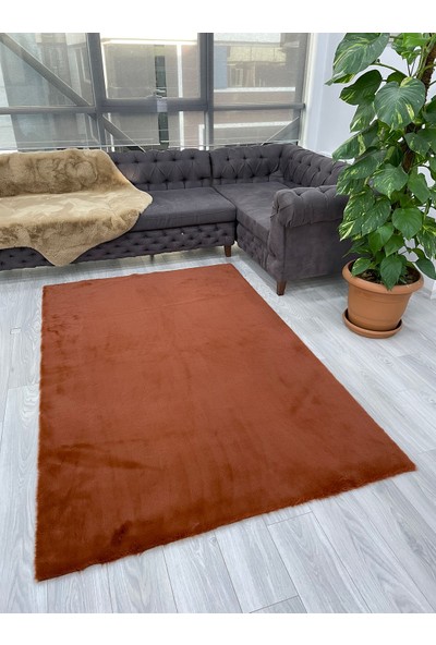 Riv Home Yumuşacık Kiremit Rengi Tavşan Tüyü Peluş Halı Riv Home Yumuşacık Kiremit Rengi Tavşan Tüyü Peluş Halı