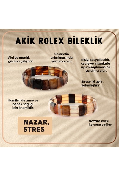 Osmanlı Doğaltaş Akik Rolex Bileklik