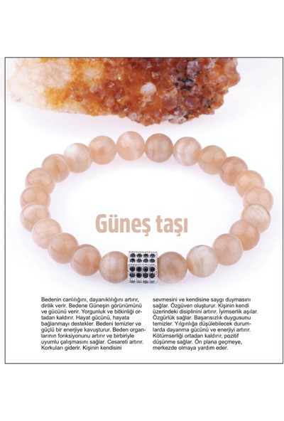 Osmanlı Doğaltaş Doğal Taş Bileklik - Güneş Taşı Osmanlı Doğaltaş Doğal Taş Bileklik - Güneş Taşı