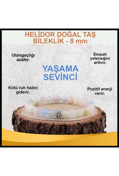 Osmanlı Doğaltaş Helidor Doğal Taş Bileklik 8 mm - B859