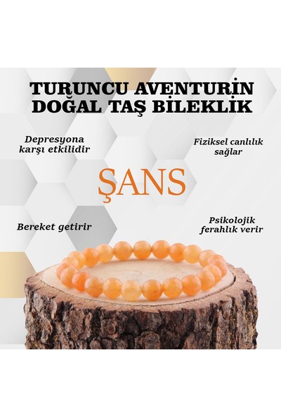 Osmanlı Doğaltaş Turuncu Aventurin Doğal Taş Bileklik 8 Mm, B882 Osmanlı Doğaltaş Turuncu Aventurin Doğal Taş Bileklik 8 Mm, B882