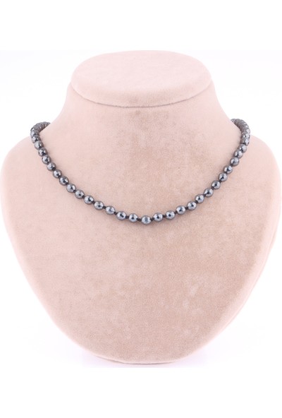 Osmanlı Doğaltaş Hematit Doğal Taş Düğümlü Kolye 6 mm - M163 Osmanlı Doğaltaş Hematit Doğal Taş Düğümlü Kolye 6 mm - M163