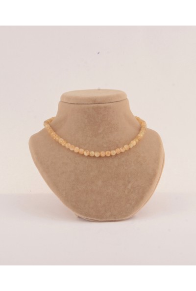 Osmanlı Doğaltaş Sitrin 6mm Kolye (Düğümsüz) Osmanlı Doğaltaş Sitrin 6mm Kolye (Düğümsüz)