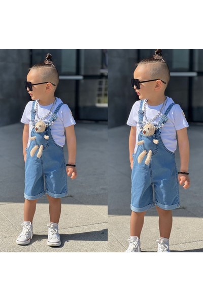 BY Asaf Kids Kot Salopet Ayıcıklı