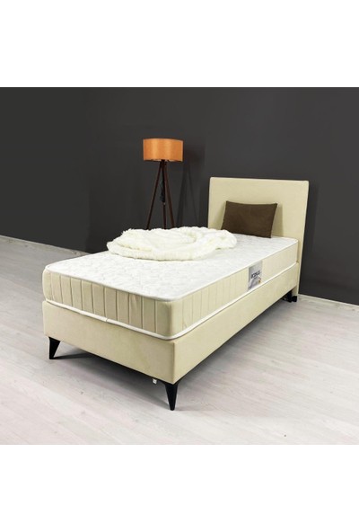 Ipek Mobilya Ecostil Ikili Set ( Baza + Başlık ) Renk Bej 90X190