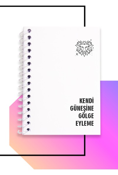 Evrem Yayıncılık Aslan Burcu - Kendi Güneşine Gölge Eyleme Not Defteri 10,5 x 14,8 cm Çizgisiz 120 Sayfa 60 Yaprak Evrem Yayıncılık Aslan Burcu - Kendi Güneşine Gölge Eyleme Not Defteri 10,5 x 14,8 cm Çizgisiz 120 Sayfa 60 Yaprak