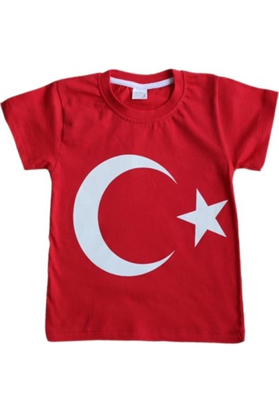 Minapark Türk Bayraklı Bisiklet Yaka Kısa Kol Tshirt
