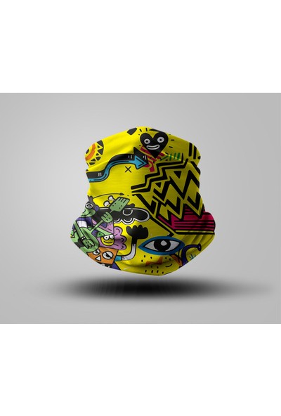Kampf Mikro Fiber Taktiksel Fonksiyonel Outdoor Dikişsiz Boyunluk / / Bandana - Yellow Paint Kampf Mikro Fiber Taktiksel Fonksiyonel Outdoor Dikişsiz Boyunluk / / Bandana - Yellow Paint