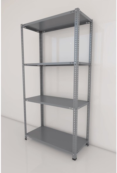 Raf Pazar Çelik Raf (31*75*200) 4 Katlı