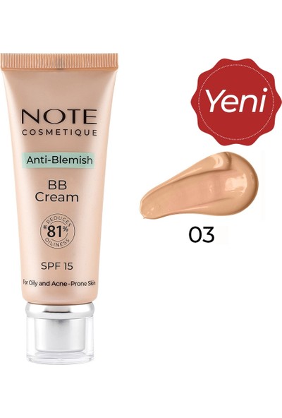 Note Anti-Blemish Bb Cream - Akne Karrşıtı 03 Note Anti-Blemish Bb Cream - Akne Karrşıtı 03