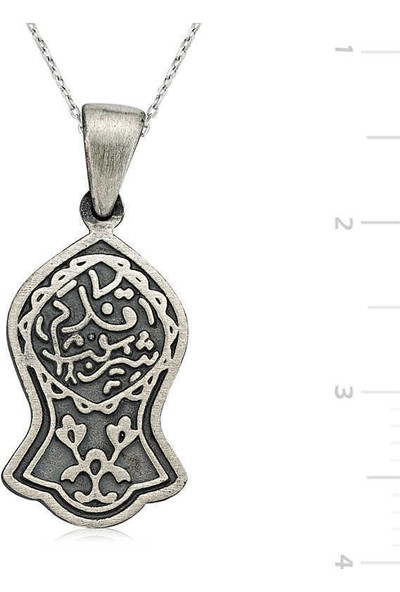 Gumush Gümüş Kadem-I Şerif Kolye
