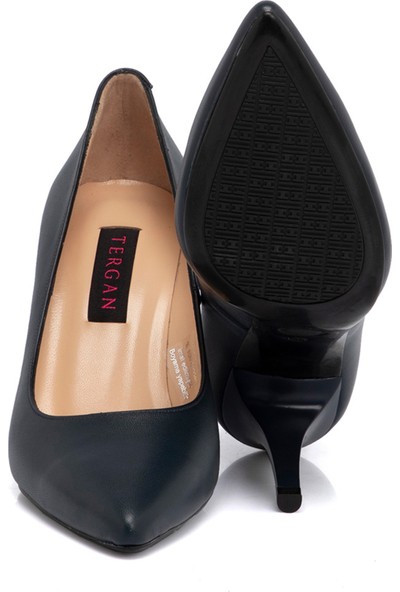 Tergan Lacivert Deri Kadın Ayakkabı 65653O15