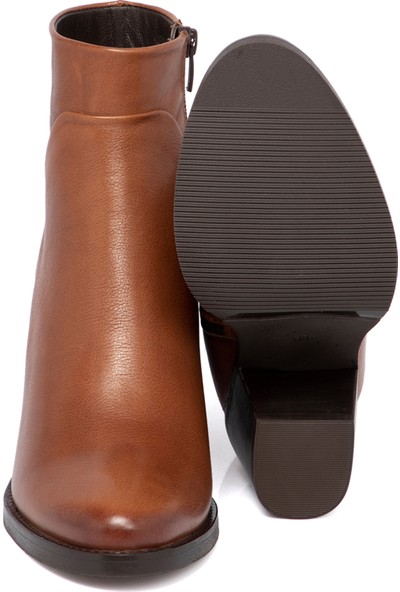 Tergan Taba Deri Kadın Bot 65855F83