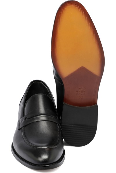 Tergan Siyah Deri Erkek Ayakkabı 55692A43