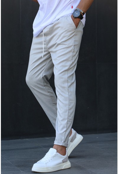 Madmext Gri Slim Fit Jogger Pantolon 5471