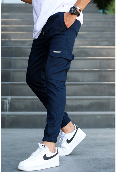 Madmext Lacivert Kargo Cep Jogger Pantolon 5437