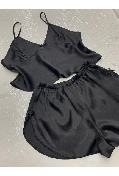 İncentive Kadın Saten Şortlu Gecelik Takım