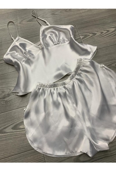 İncentive Kadın Saten Şortlu Gecelik Takım