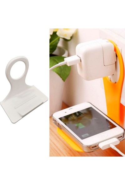 Universal Mobil Şarj Priz Askısı ve Telefon Tablet Tutucu Stand- Universal Mobil Şarj Priz Askısı ve Telefon Tablet Tutucu Stand-