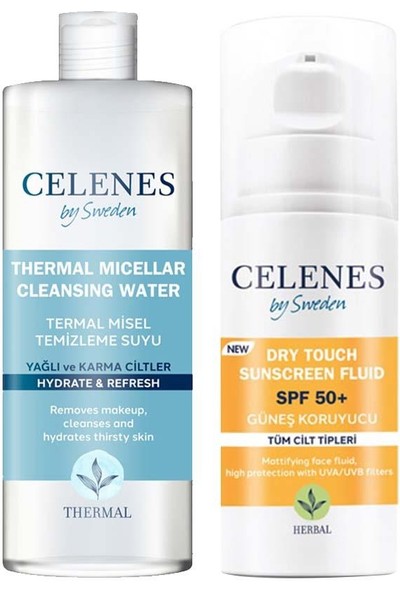 Celenes By Sweden 50 Spf Güneş Koruyucu ve Temizleme Suyu 250 ml Celenes By Sweden 50 Spf Güneş Koruyucu ve Temizleme Suyu 250 ml
