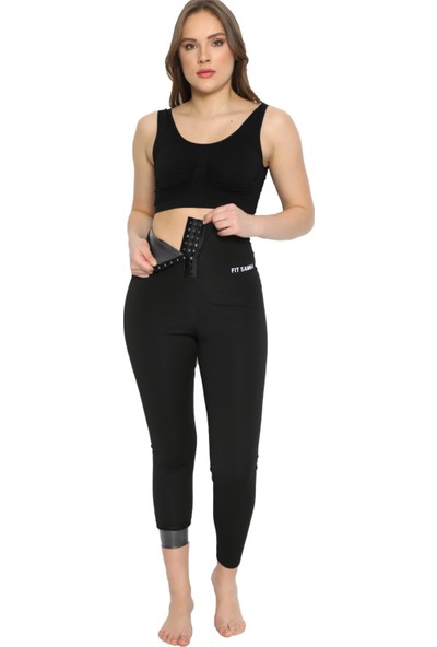 Fit1beden Agraflı Sauna Termal Tayt 3 Kopçalı Inceltici Sıkılaştırıcı Fit1beden Agraflı Sauna Termal Tayt 3 Kopçalı Inceltici Sıkılaştırıcı