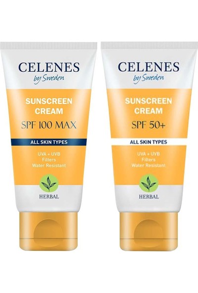 Celenes By Sweden Güneş Kremi 50 Spf ve Güneş Kremi 100 Spf 50 ml Celenes By Sweden Güneş Kremi 50 Spf ve Güneş Kremi 100 Spf 50 ml