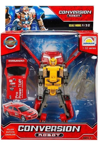 Sunman 81234 Sunman, 1:32 Sesli ve Işıklı Dönüşebilen Robot Sunman 81234 Sunman, 1:32 Sesli ve Işıklı Dönüşebilen Robot