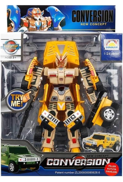 Sunman 0018992 Sunman, Sesli Işıklı Robot Transformers 1:24 Sunman 0018992 Sunman, Sesli Işıklı Robot Transformers 1:24