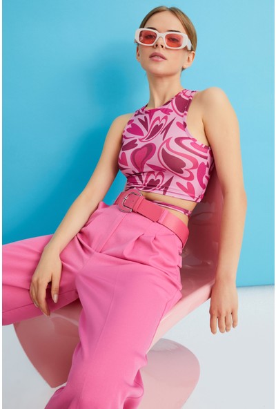 Z Giyim Kadın Fuşya Kolsuz Beli Bağlamalı Bluz Z Giyim Kadın Fuşya Kolsuz Beli Bağlamalı Bluz