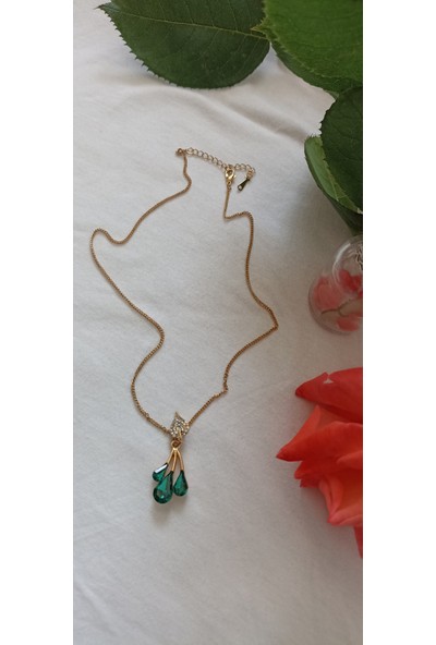 Zekol Damlacık Figürlü Taşlı Kolye