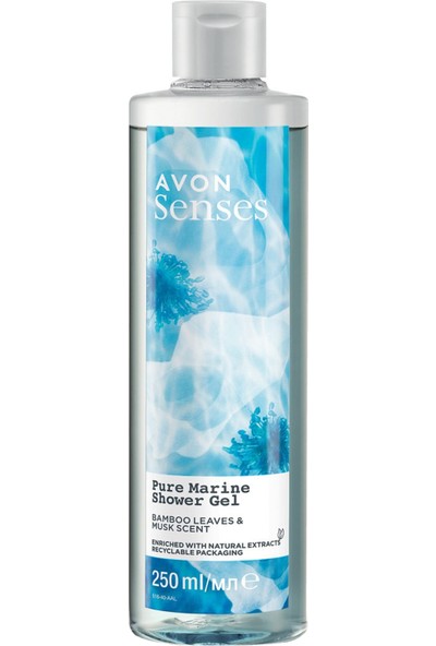 Avon Senses Pure Marine Bambu Yaprağı ve Misk Kokulu Duş Jeli 250 ml Avon Senses Pure Marine Bambu Yaprağı ve Misk Kokulu Duş Jeli 250 ml