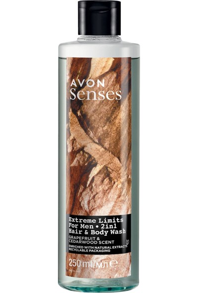 Avon Senses Extreme Limits Greyfurt ve Sandal Kokulu Saç ve Vücut Için Erkek Duş Jeli 250 ml Avon Senses Extreme Limits Greyfurt ve Sandal Kokulu Saç ve Vücut Için Erkek Duş Jeli 250 ml