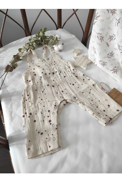 Mells Baby Organik %100 Pamuk Müslin Bebek & Çocuk Salopet Mells Baby Organik %100 Pamuk Müslin Bebek & Çocuk Salopet