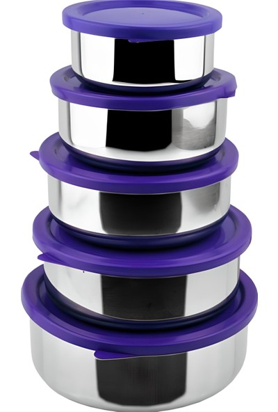 Togo Çelik Saklama Kabı Set 5'li Togo Çelik Saklama Kabı Set 5'li