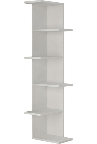 Modalanka Diana Dekoratif Köşe Kitaplık Ev Ofis Kitaplığı Ev Rafı Kitaplık Rafı Duvar Köşesi Kitaplığı